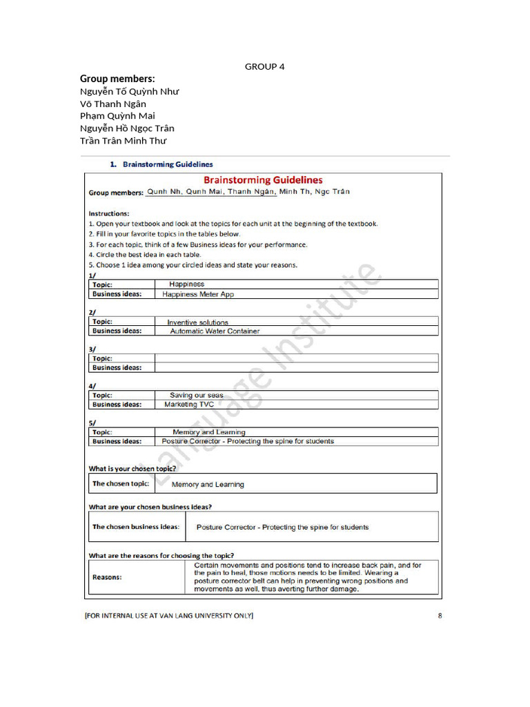 Brainstorming Guidelines - Group 4 | PDF