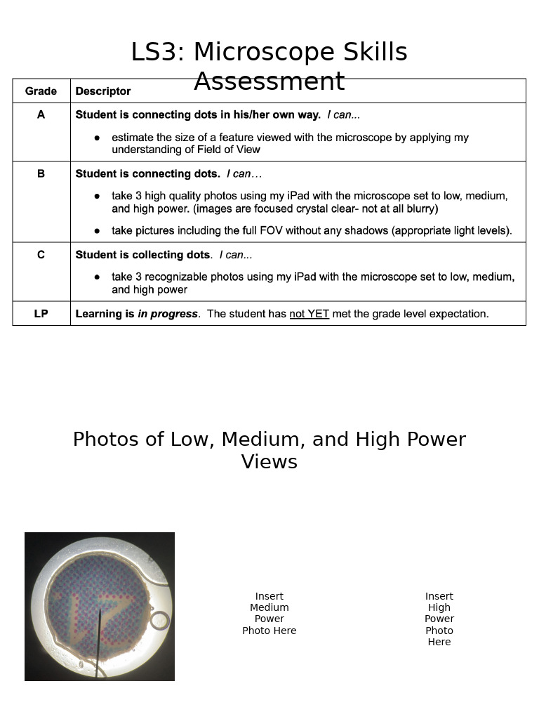 LS3-Microscope Skills Assessment 2 | PDF