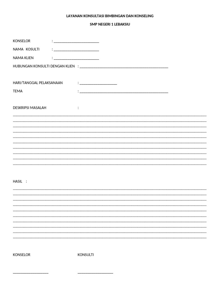 Layanan Konsultasi Bimbingan Dan Konseling | PDF