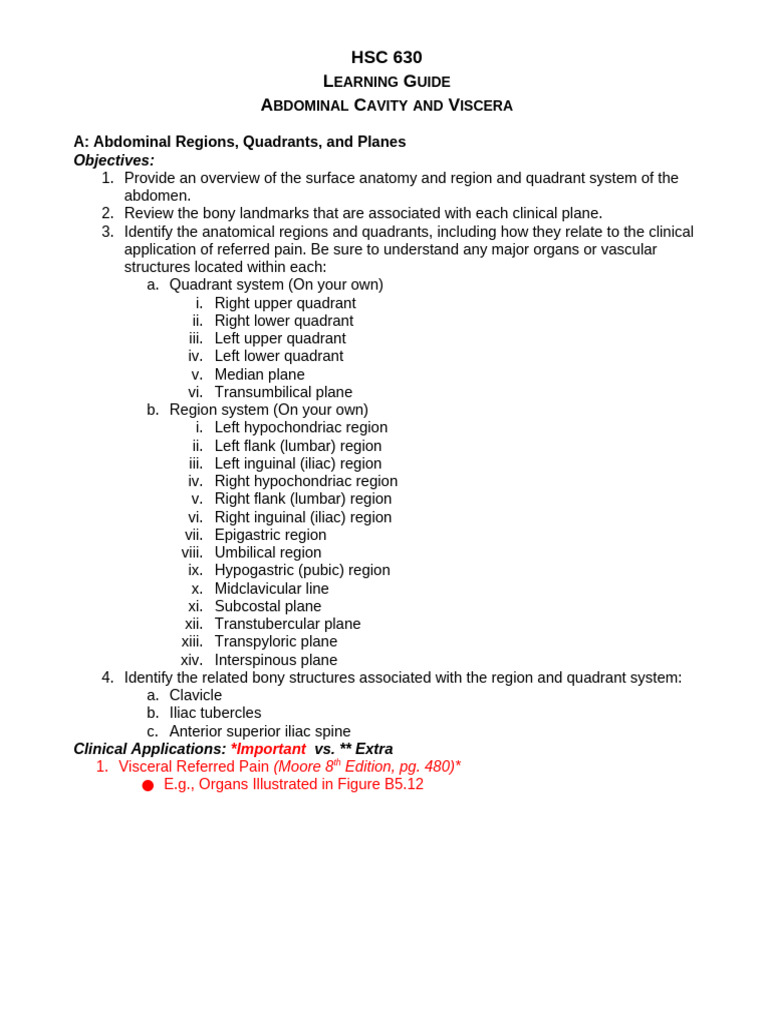 Abdominal Cavity and Viscera Overview | PDF | Peritoneum | Abdomen
