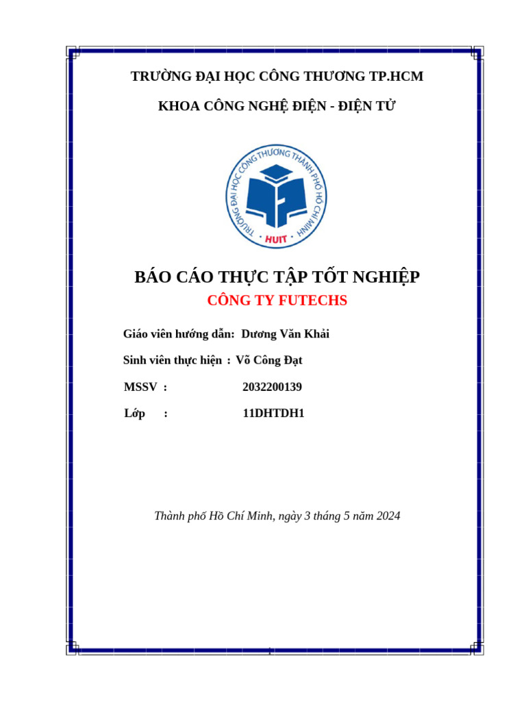 Mau Bao Cao Thuc Tap 2 | PDF