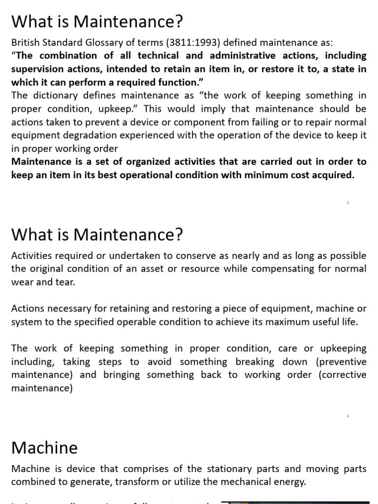 Understanding Maintenance Objectives and Types | PDF | Reliability ...