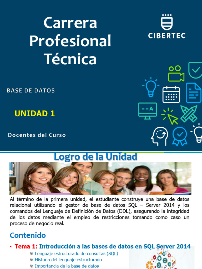 Introducción A La Base de Datos SQL SERVER 2014 - (2349) | PDF | SQL | Servidor SQL de Microsoft
