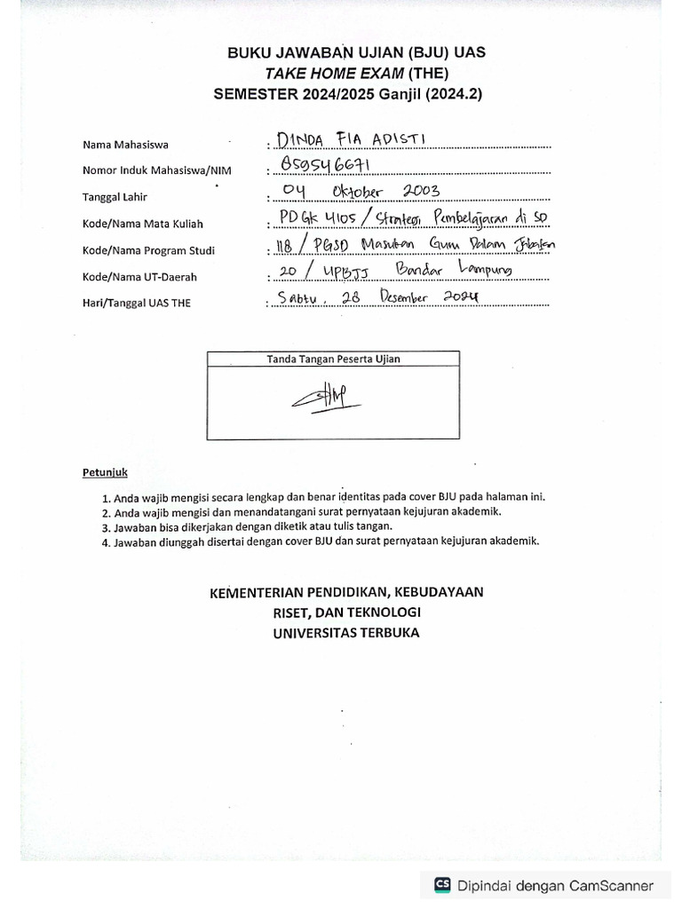 Bju Strategi Pembelajaran | PDF