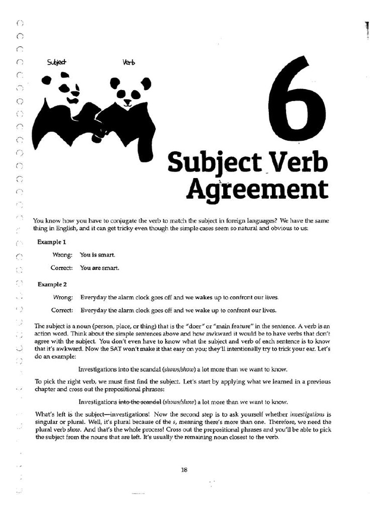 Subject-Verb Agreement (ACT-EST) | PDF