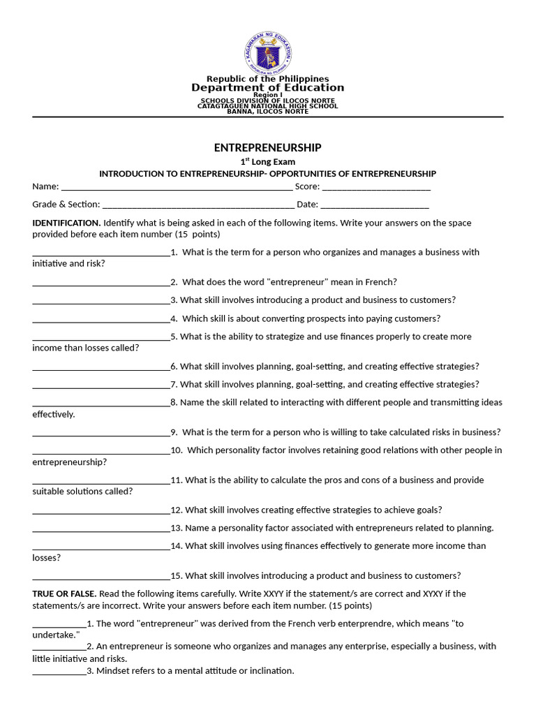 Entrep First LE INTRO OPPORTUNITIES | PDF | Entrepreneurship