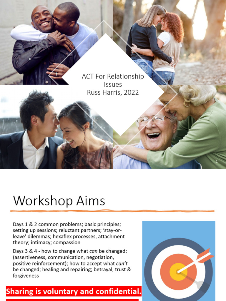 ACT For Relationships - September 2022 - Russ Harris Days 1, 2, 3 and 4 ...