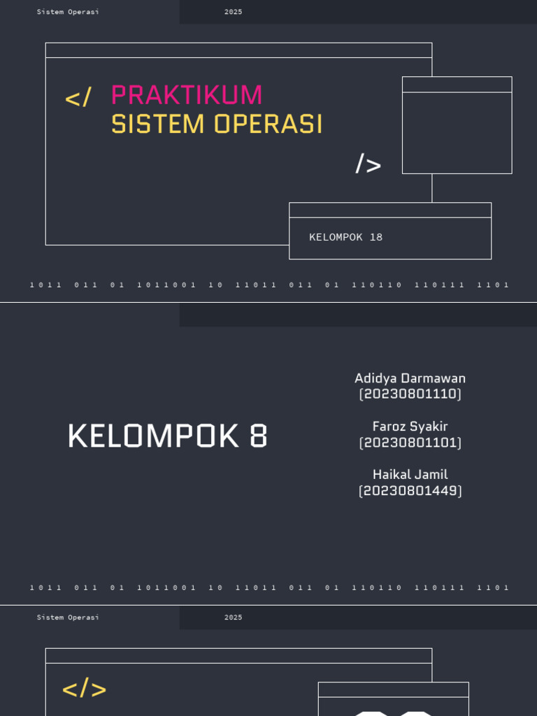 Presentasi Praktikum SIstem Operasi | PDF