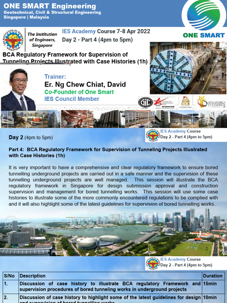 BCA Tunneling Supervision Framework | PDF | Tunnel | Deep Foundation