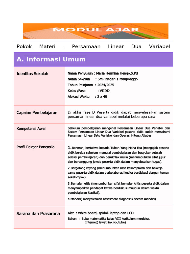 Modul Ajar PLDV P 1 | PDF