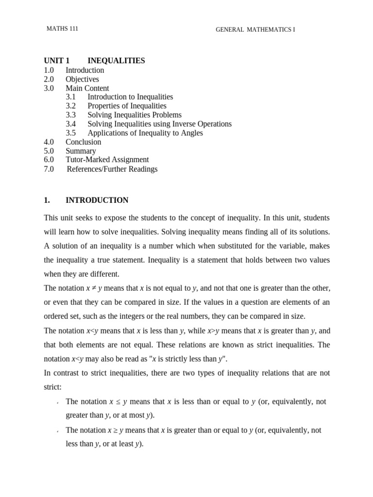 Part 1 - General Mathematics 1 - Polynomials and Linear Functions ...