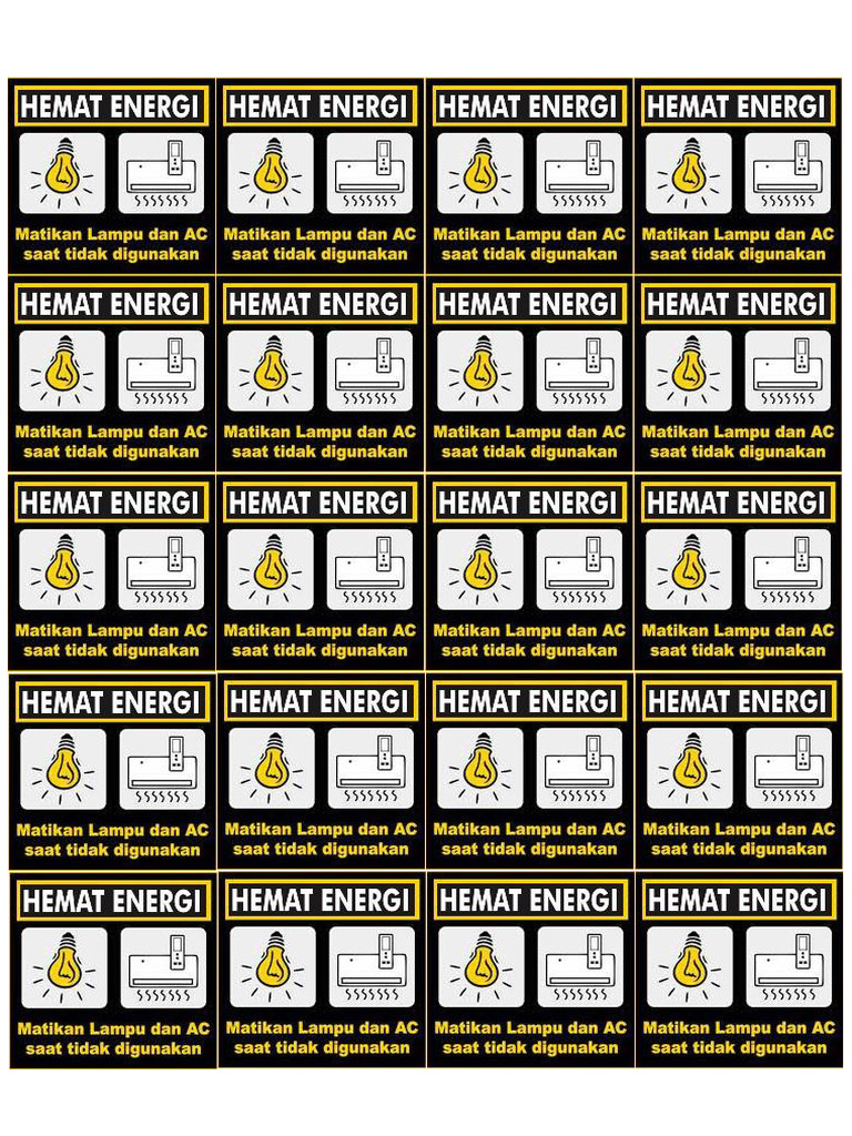 Stiker Hemat Energi | PDF