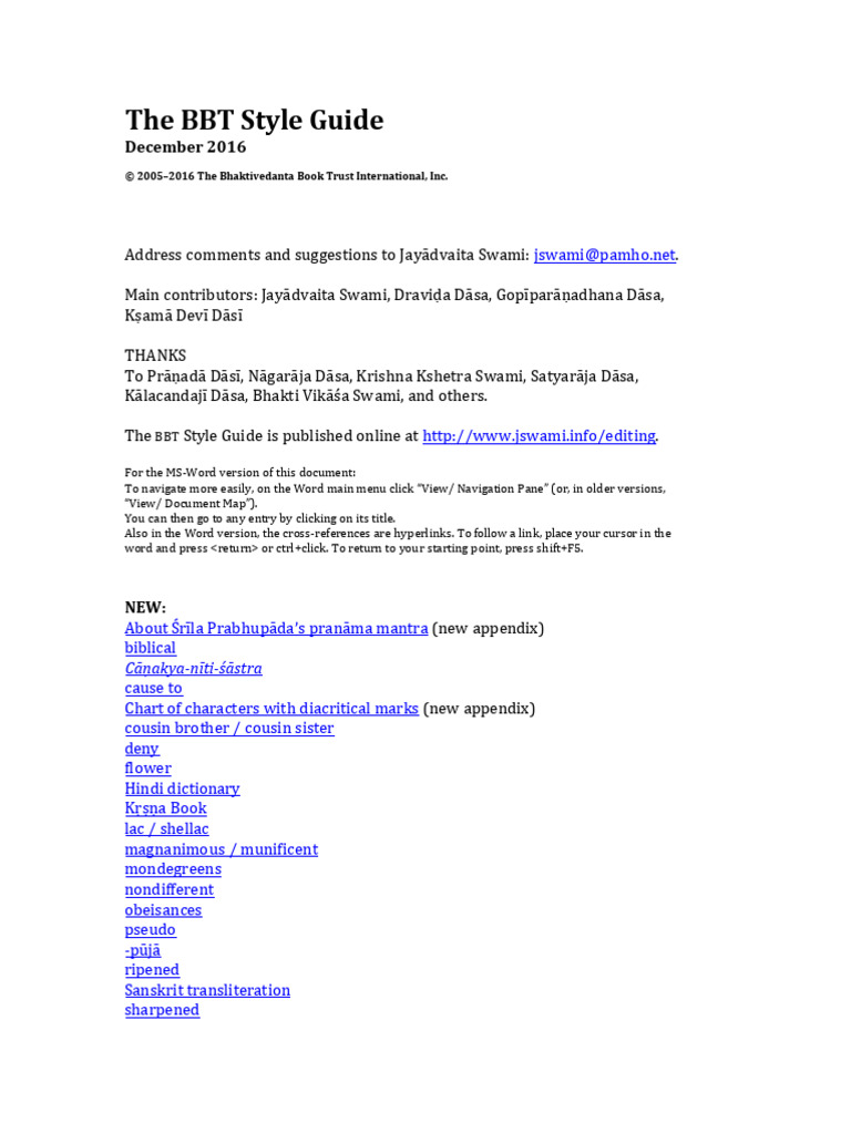 BBT Style Guide December 2016 | PDF | Comma | Bracket