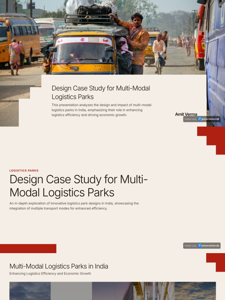 Design Case Study For Multi Modal Logistics Parks in India | PDF