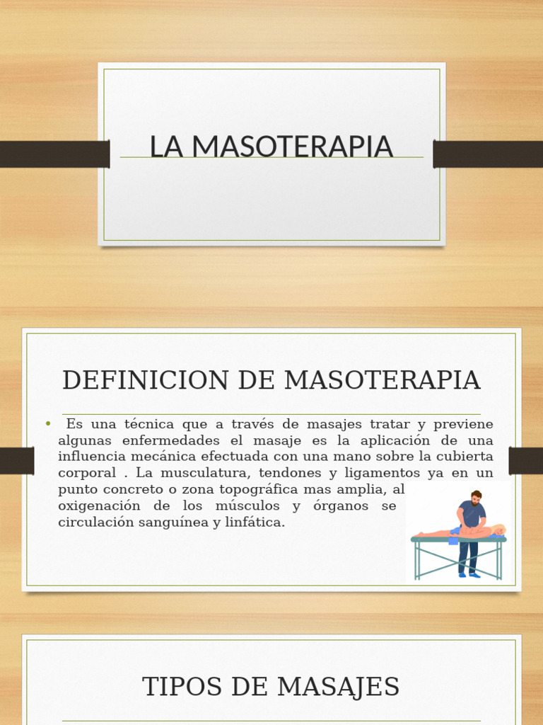 Beneficios y Tipos de Masoterapia | PDF