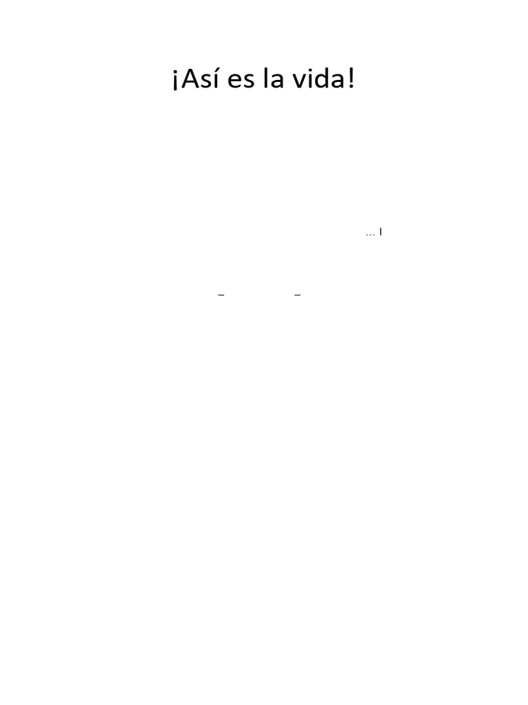 Así Es La Vida | PDF