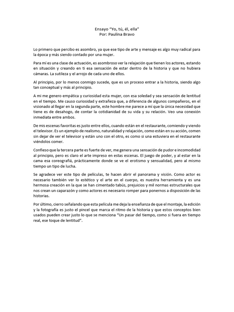 Yo, tú, él, ella | PDF