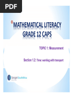 Grade 12 Mathematical Literacy Workbook | PDF | Area | Circle