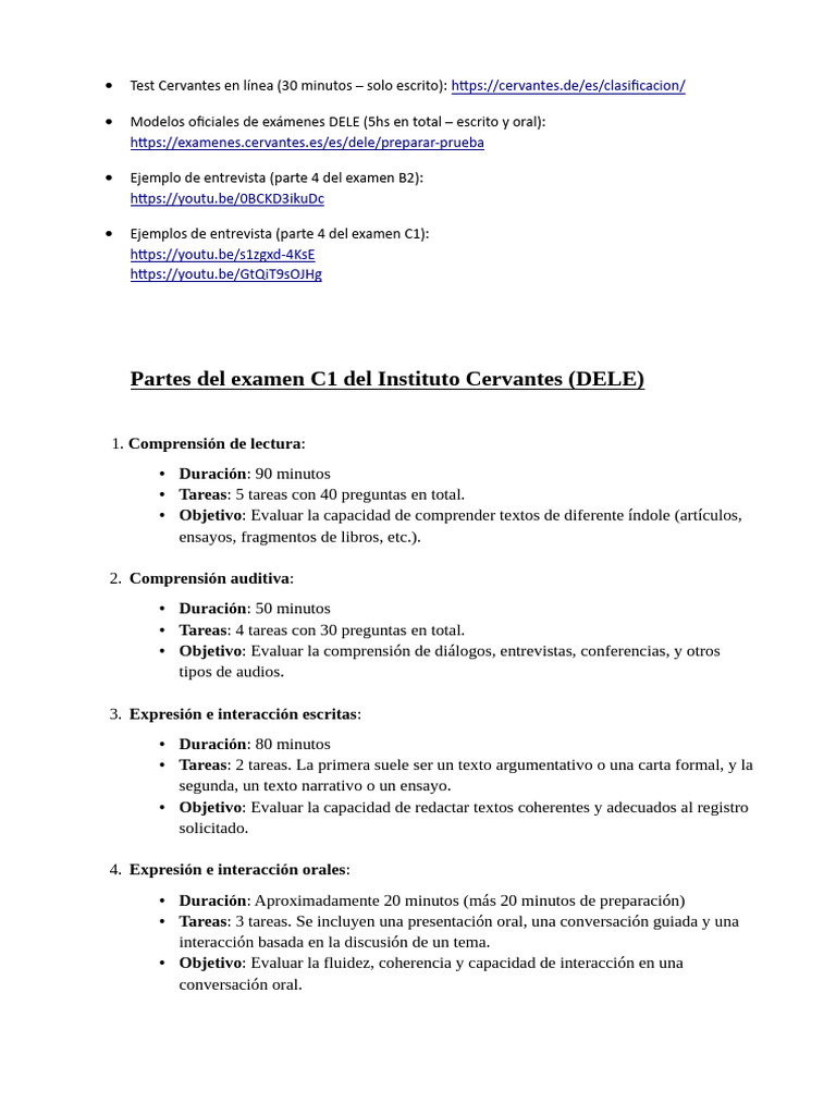 Guía Completa Examen DELE C1 Cervantes | PDF