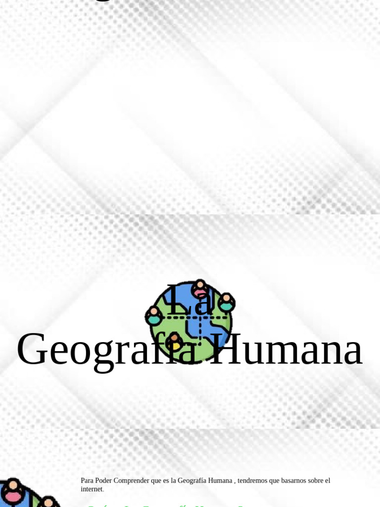 La Geografia Humana | PDF