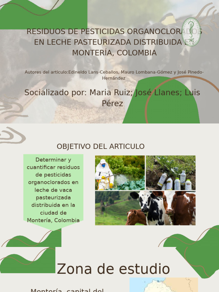 Residuos de Pesticidas Organoclorados en Leche Pasteurizada | PDF