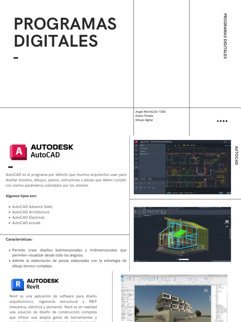 Programas digitales | PDF | Autodesk Revit | Informática