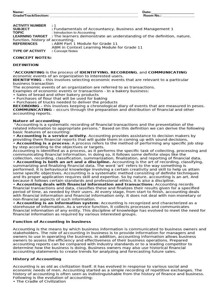 DLP 1 | PDF | Accounting | Information
