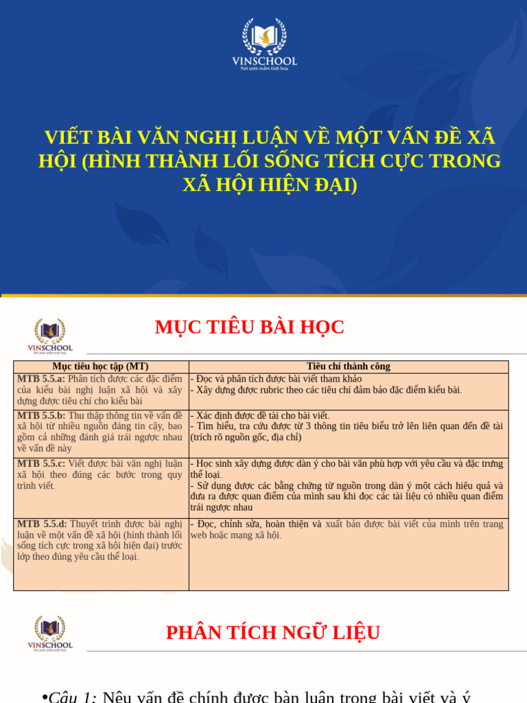 Van 11 - Viet Bai Van Nghi Luan Ve 1 Van de Xa Hoi | PDF
