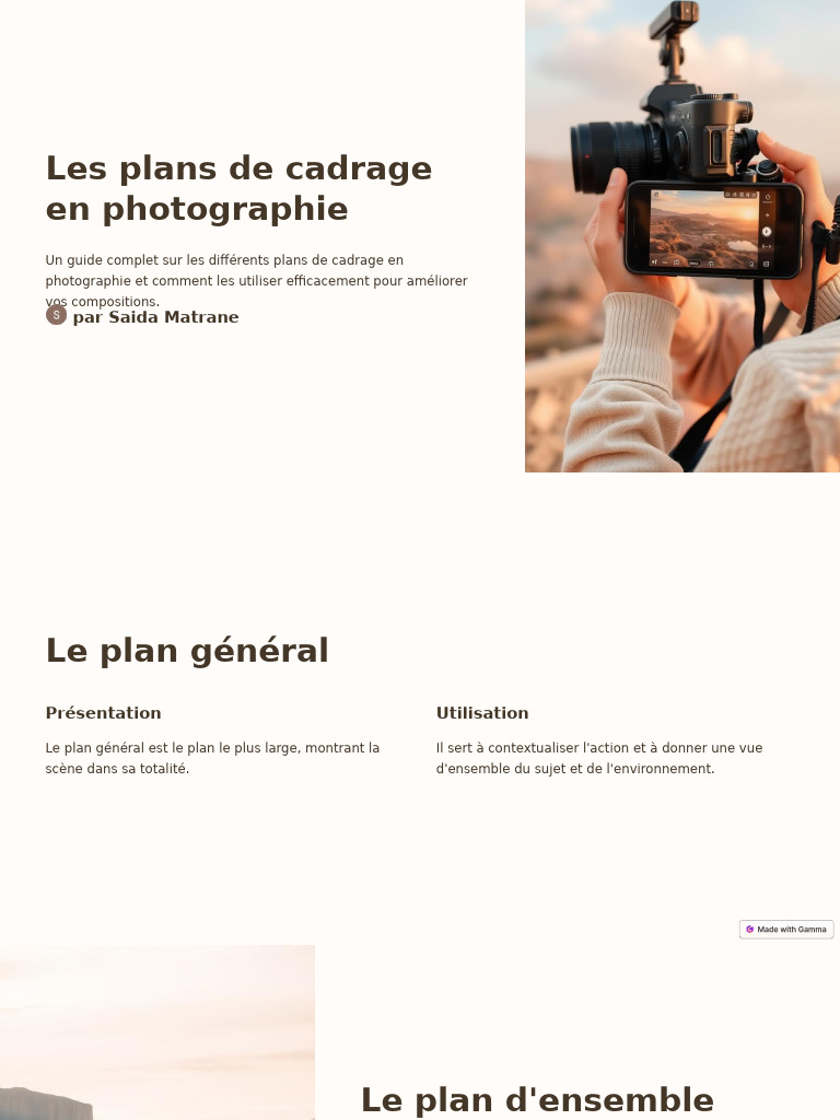 Plans de cadrage en photographie | PDF