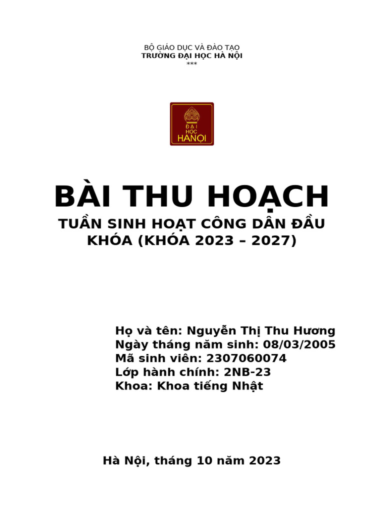 Bìa báo cáo shcd | PDF