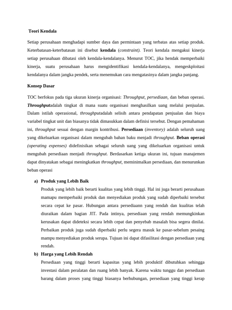 Teori Kendala | PDF