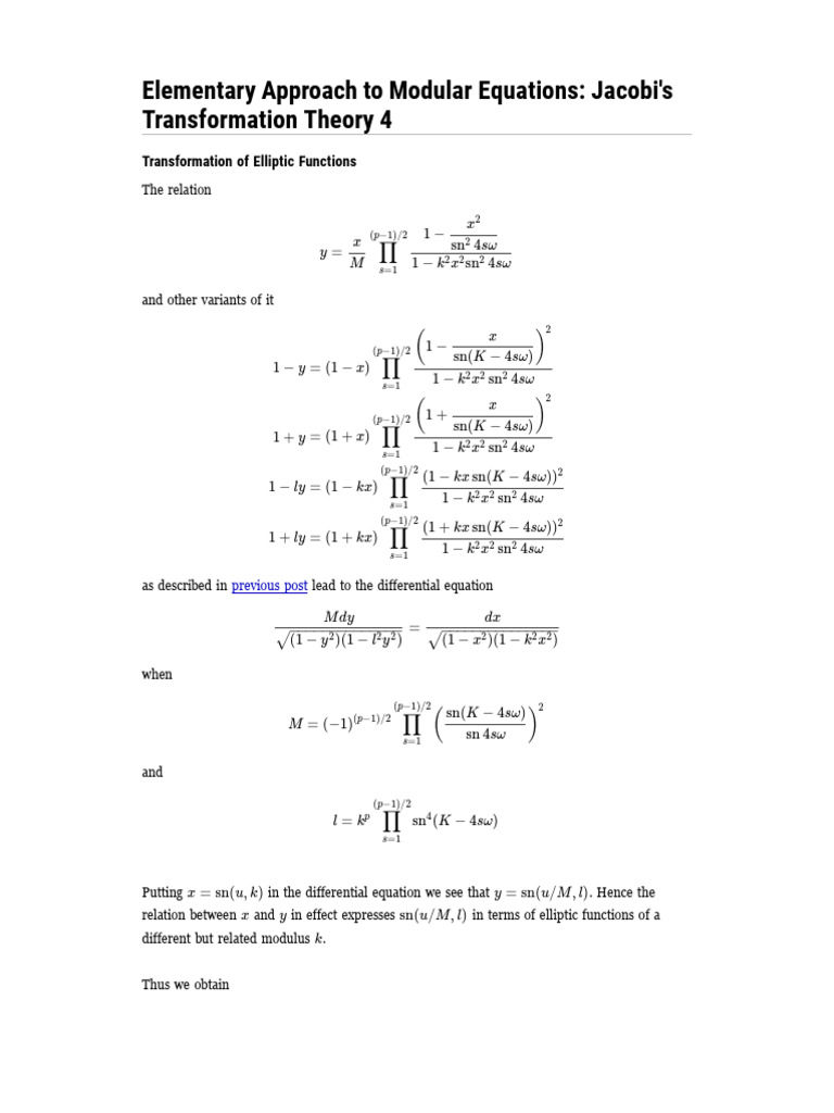 2011-10-Elementary Approach To Modular Equations - Jacobis ...