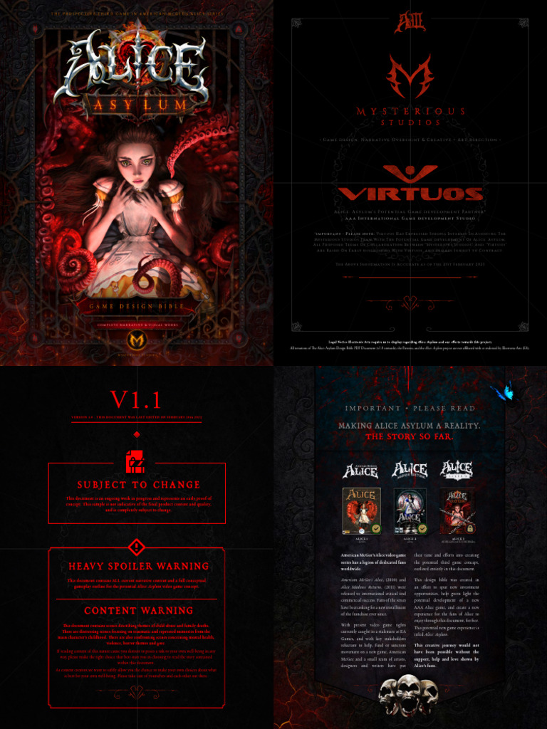 AliceAsylum DesignBible FEB2023 V1.1!1!50 | PDF | Alice (Alice's ...