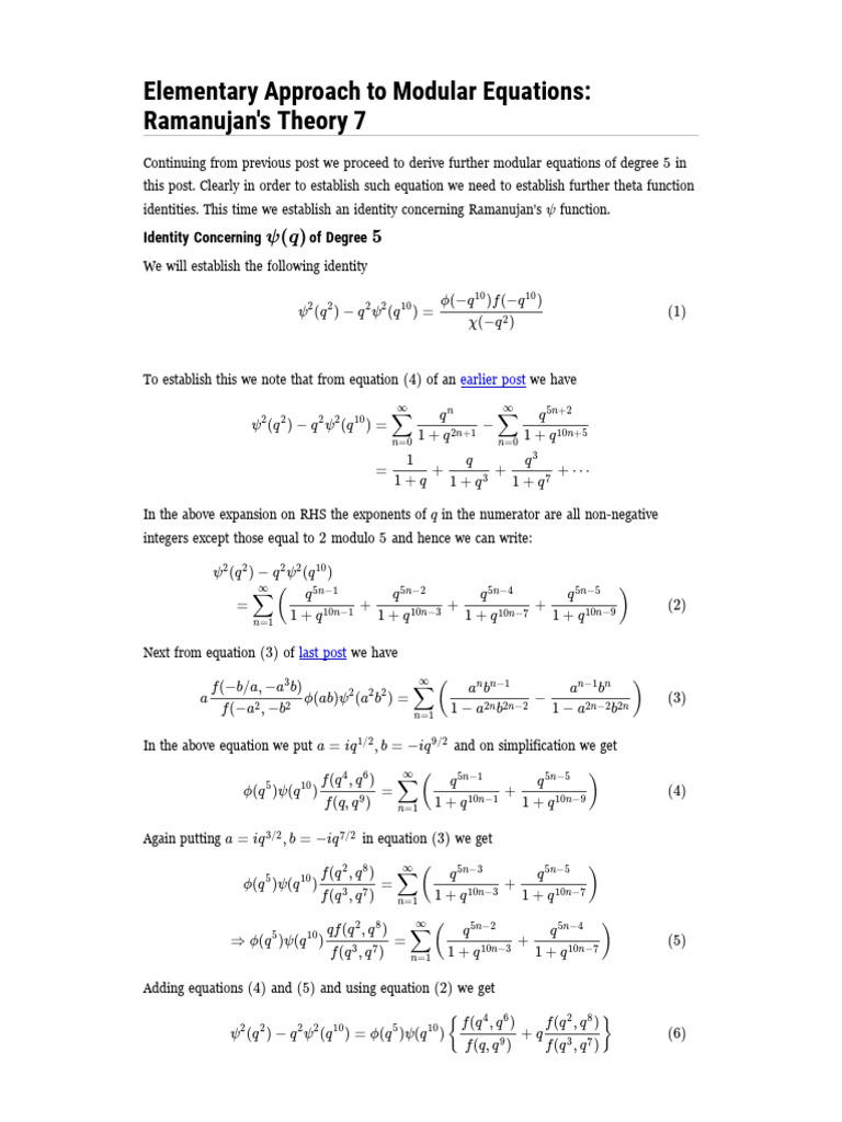 2012-03-Elementary Approach to Modular Equations_Ramanujans Theory 7 ...