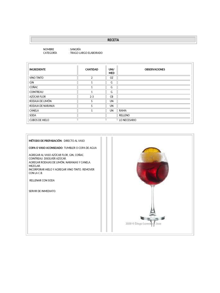 Recetas de Cócteles Largos | PDF | Bebida | Bebidas alcohólicas