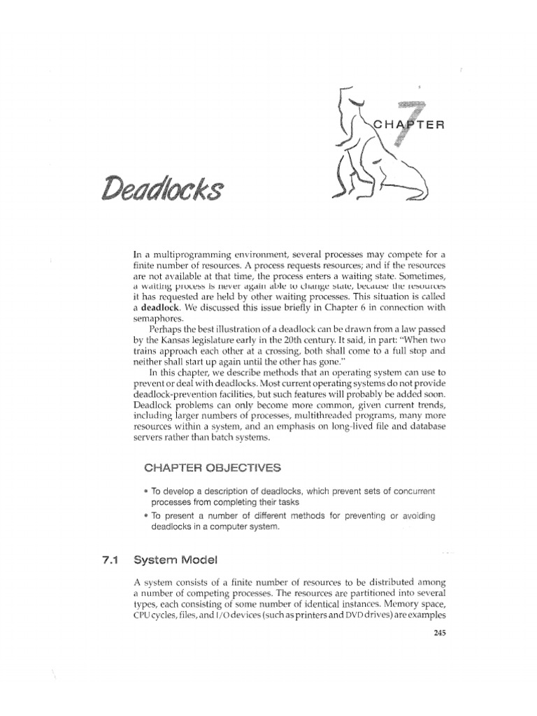 Module 3 Part 1 Deadlock Chapter 7 | PDF