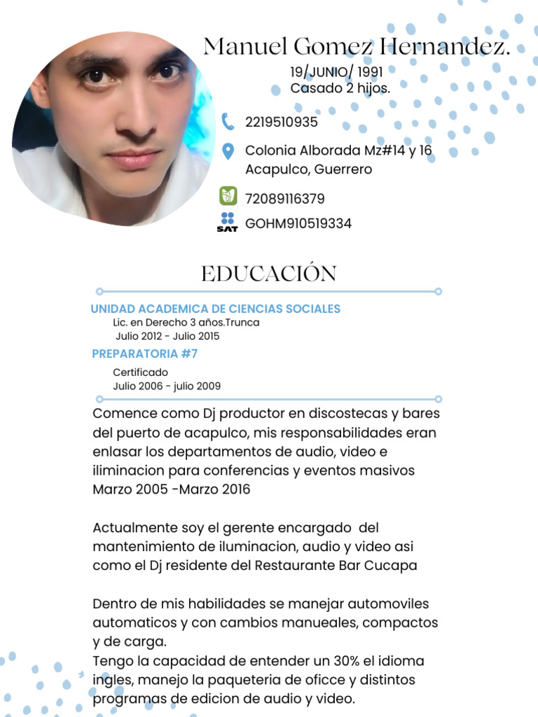 Currículum Vitae manuel | PDF