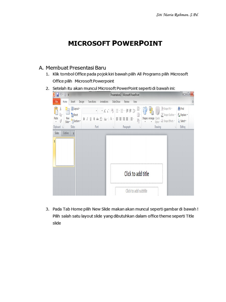 Materi Aplikasi Presentasi | PDF