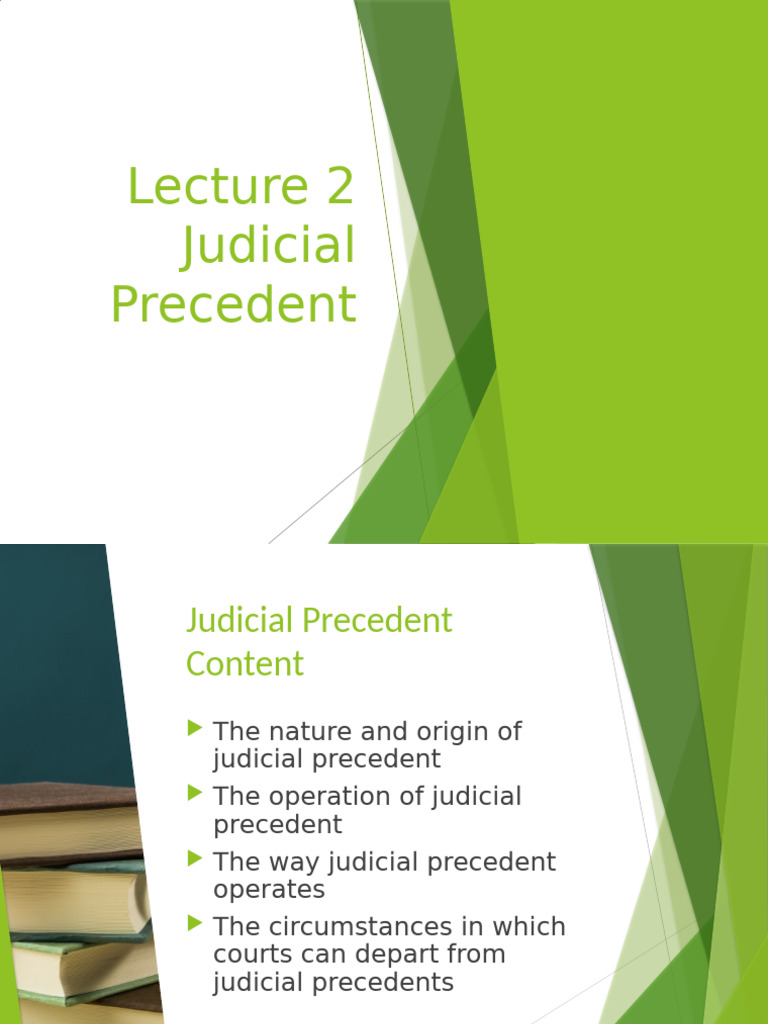 Judicial Precedent Moodle Version | PDF | Precedent | Judge