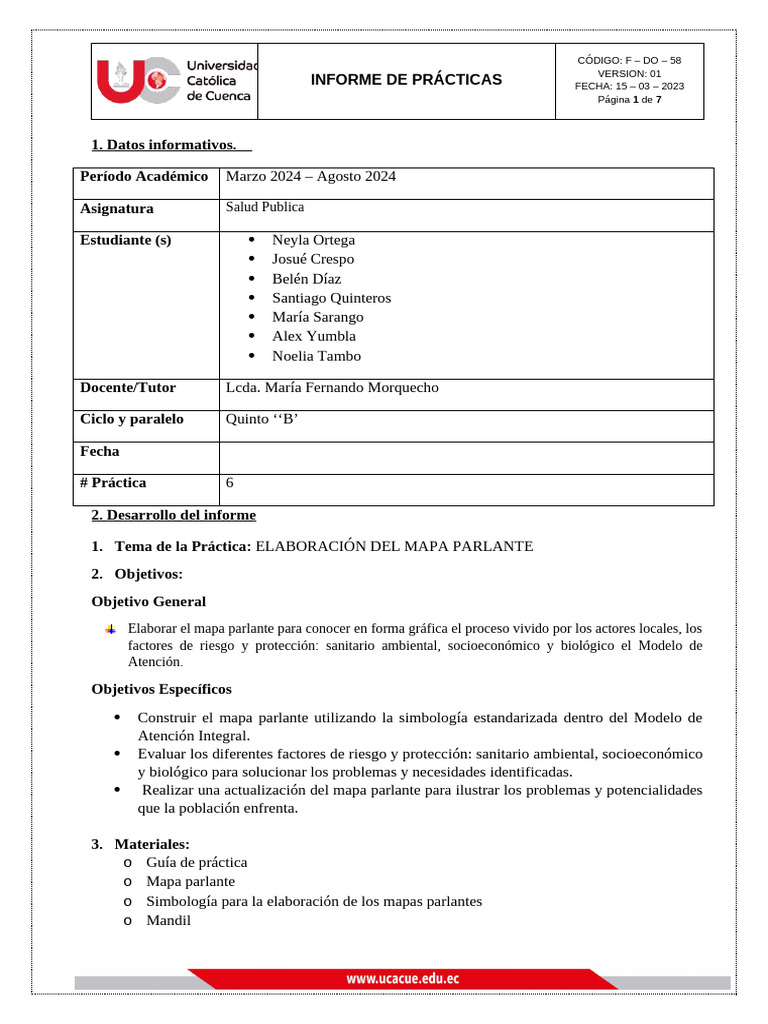 Informe Mapa Parlante | PDF | Altoparlante
