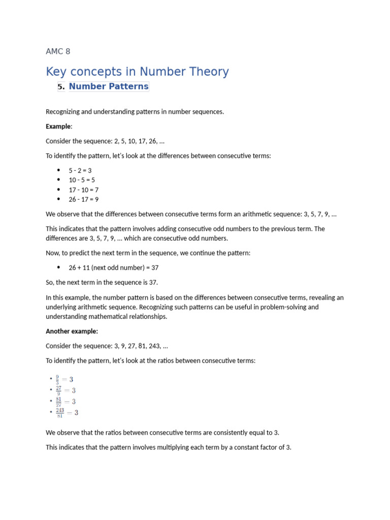 AMC 8 Key Concepts 5 | PDF