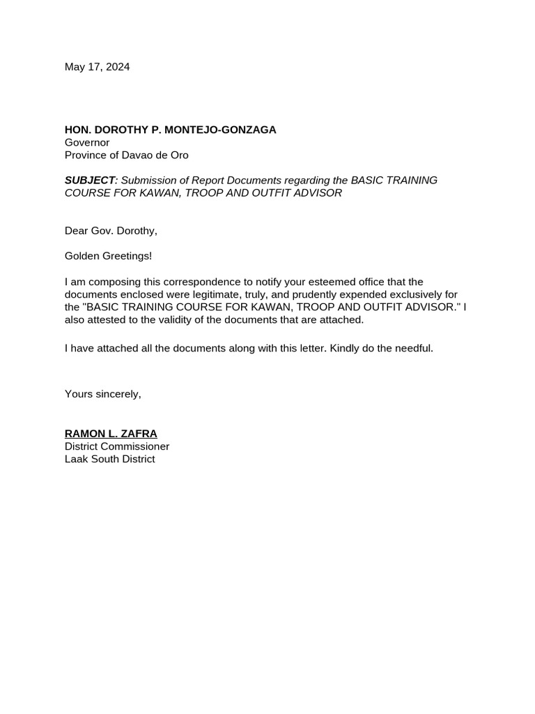 Letter of Confirmation | PDF