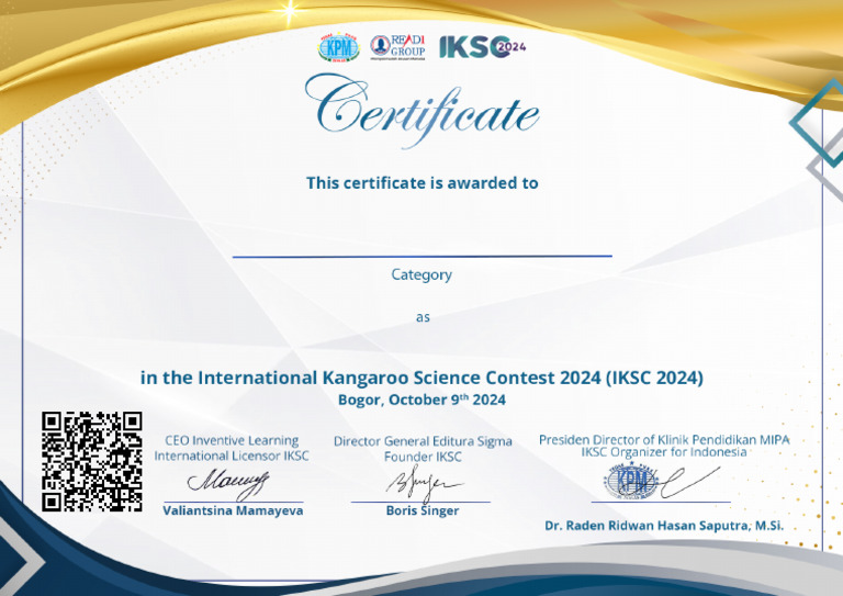 Sertifikat IKSC-Alicia Priscilla Louise-IKSC-BJ30879 | PDF