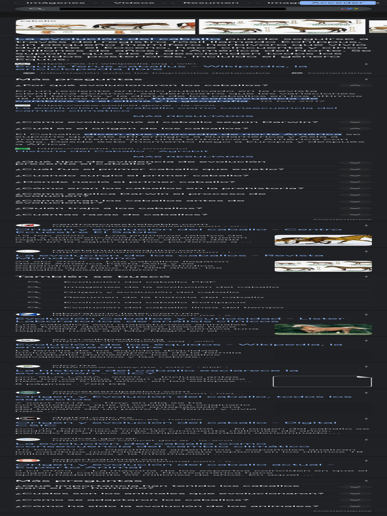 Evolución del Caballo: De Eohippus a Equus | PDF | Équidos | Caballos