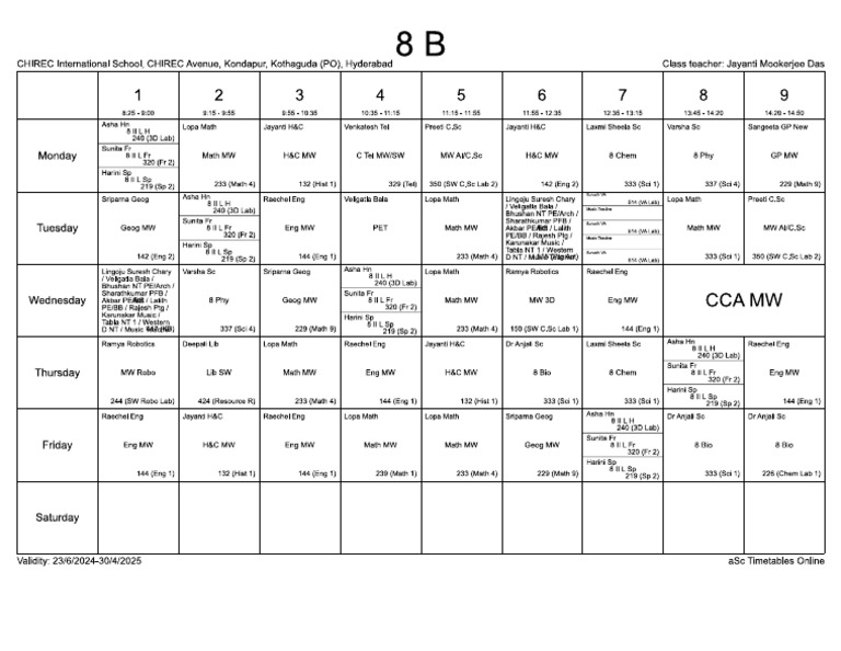 8B Class TT Updated | PDF