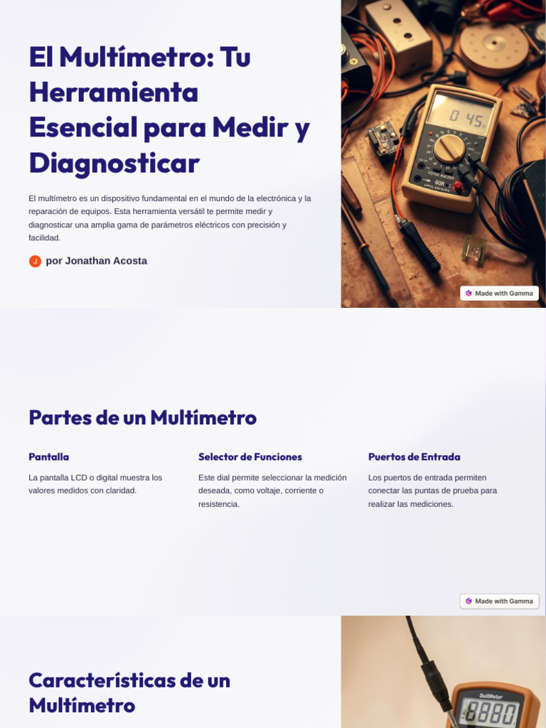 Guía Completa del Uso del Multímetro | PDF | Electrónica | Red eléctrica