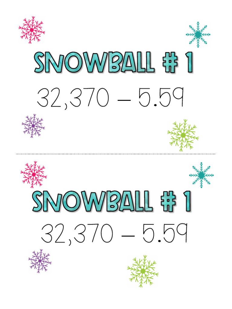 Snowballs | PDF