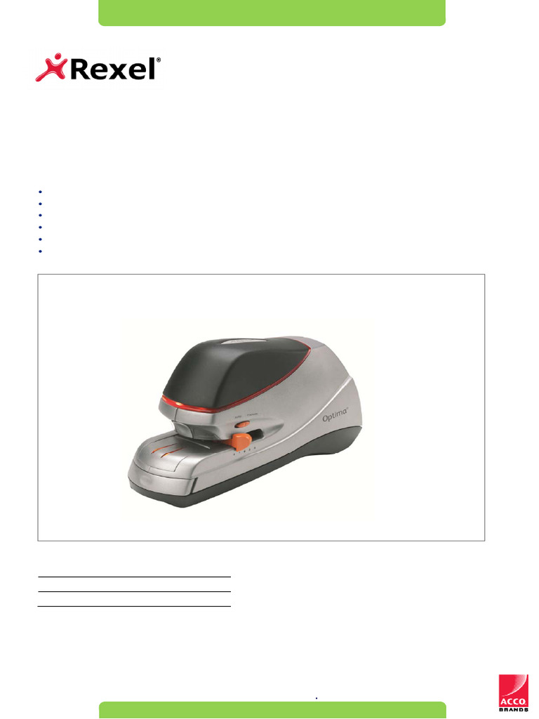 Rexel Optima 40 | PDF