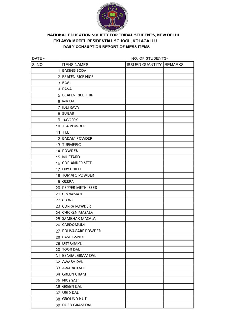 Daily Issue Records - Format | PDF