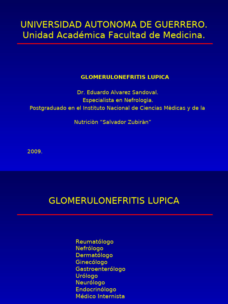 Glomerulonefritis Lupica | PDF | Enfermedades y trastornos humanos ...